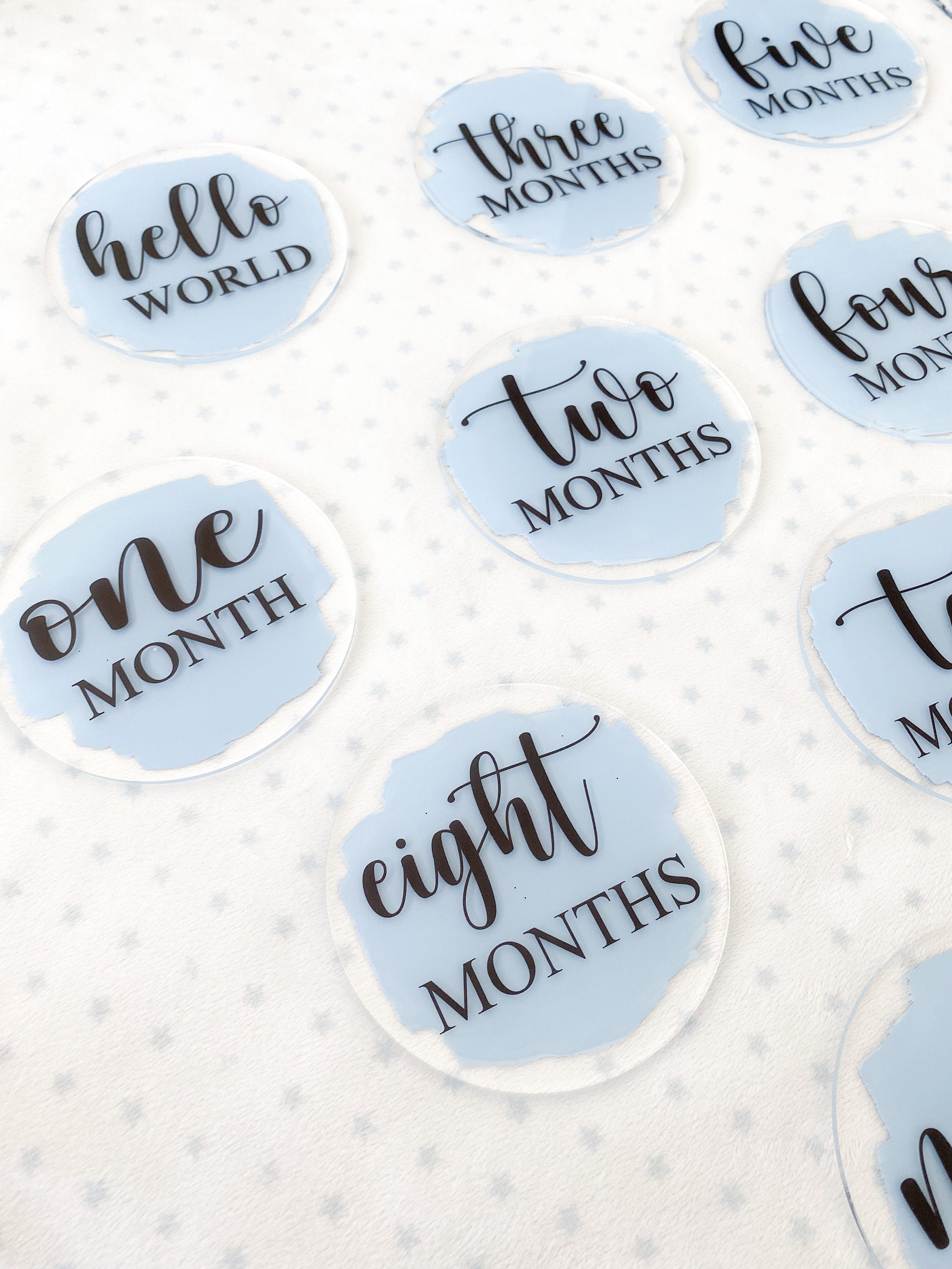 Acrylic Baby Milestone Rounds – Luxe Lumber Co.
